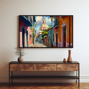 Puerto Rico Canvas - Old San Juan Art - Original Oil Painting of Puerto ...