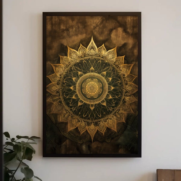 Large Canvas Mandala Painting - Etsy