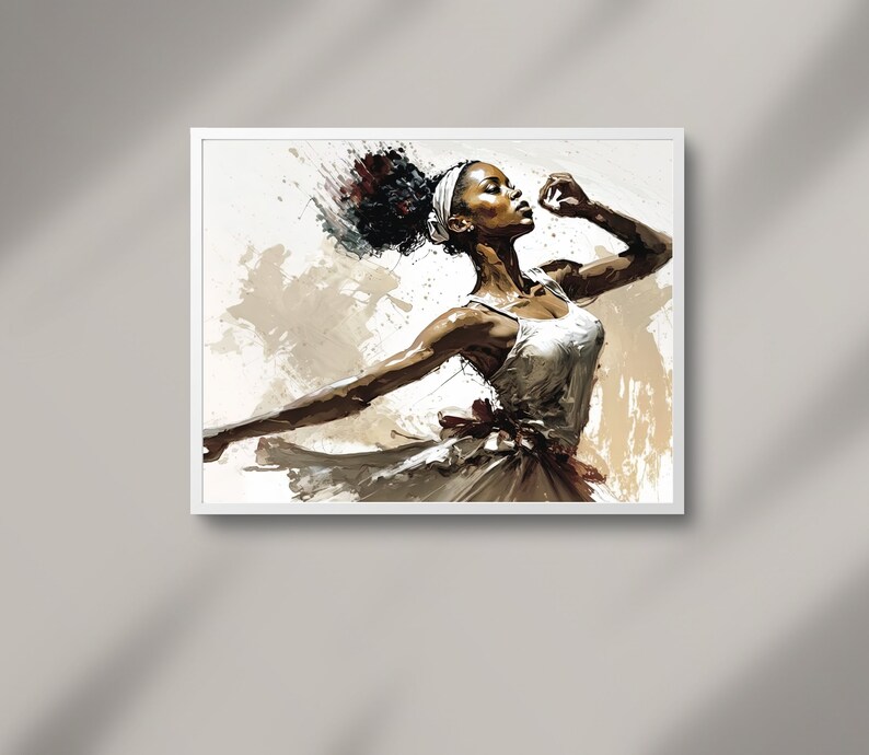 Black Ballerina Art Print Black Art African American Woman - Etsy