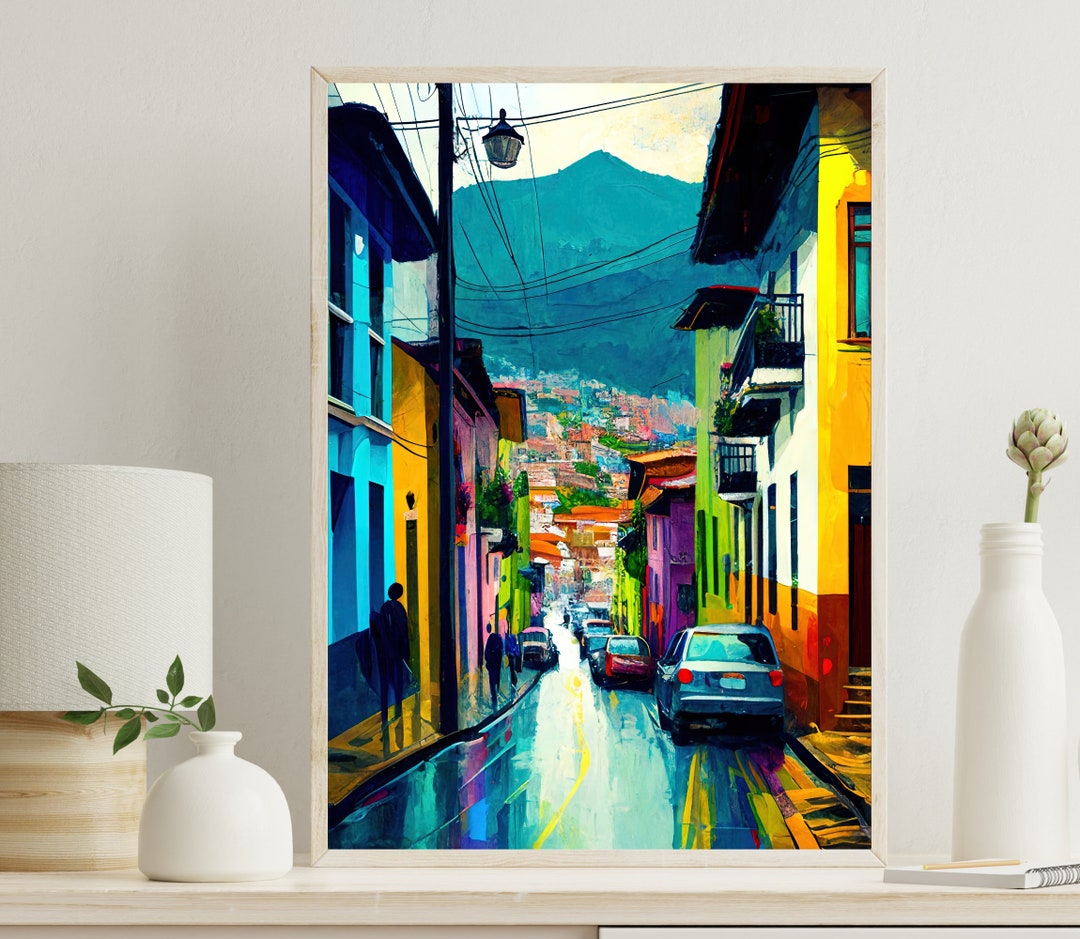 Bogota Colombia Travel Poster Large Canvas Art Colombian Travel Print ...