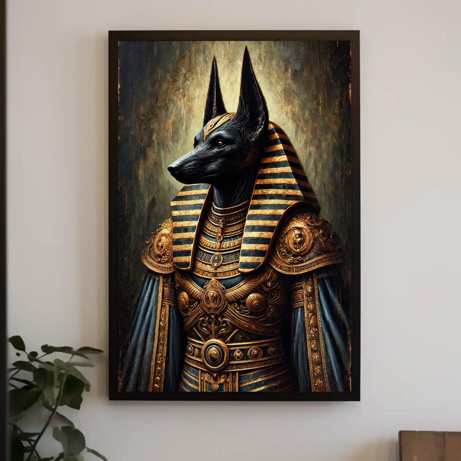 Anubis Canvas Print, Gothic Egyptian God Wall Art - Etsy