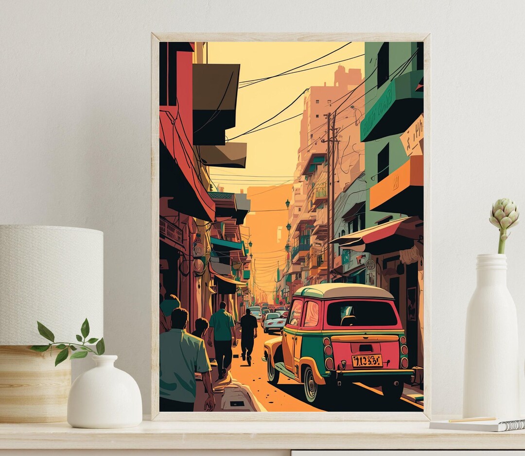 Lahore Cityscape Print, Pakistani Home Decor, Asia Wall Art - Etsy