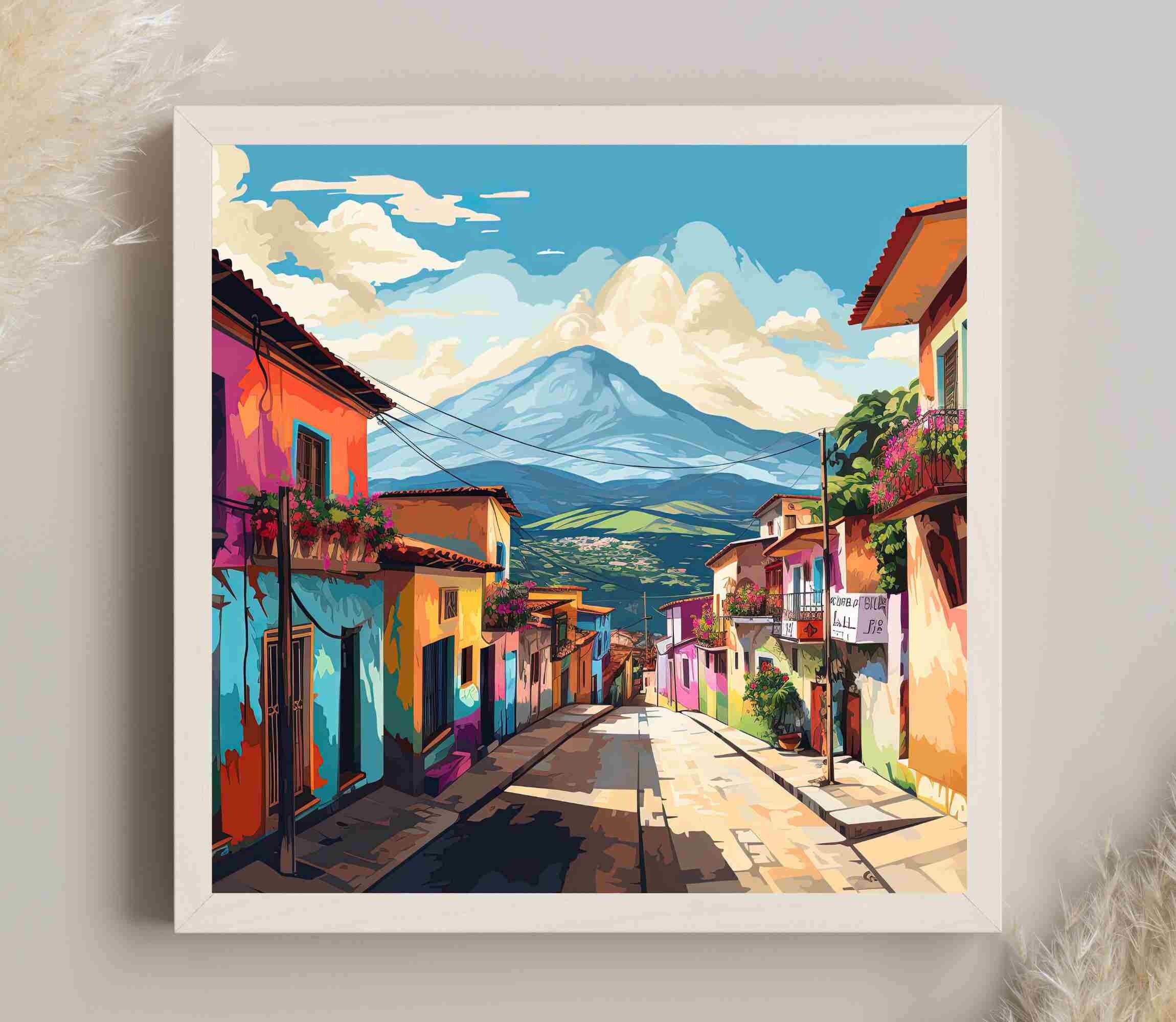 Guatemala Art Painting Guatemalan Town Guatemala Wall Art - Etsy