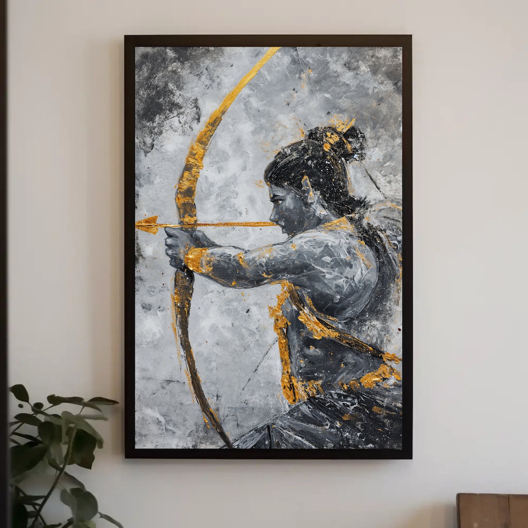 Ram Ji With Dhanush Canvas Print, Lord Ram Wall Art, Lord Rama Framed ...