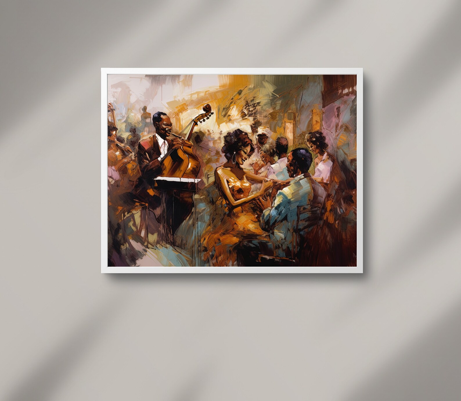 Abstract Painting African Wall Art African Women Art Jazz Canvas Art ...
