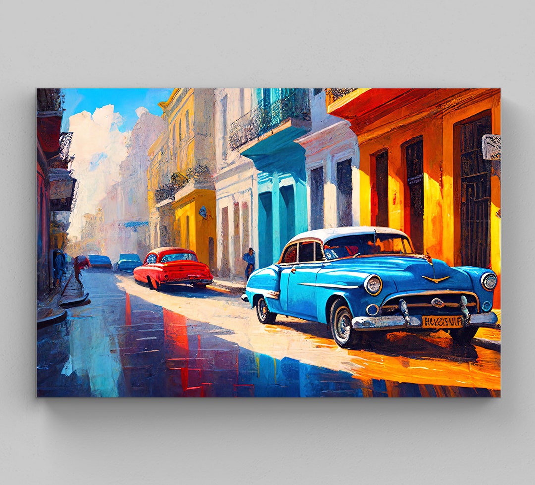 Cuba Art - Havana Art - Cuban Art Canvas - Havana Print - Old Havana ...