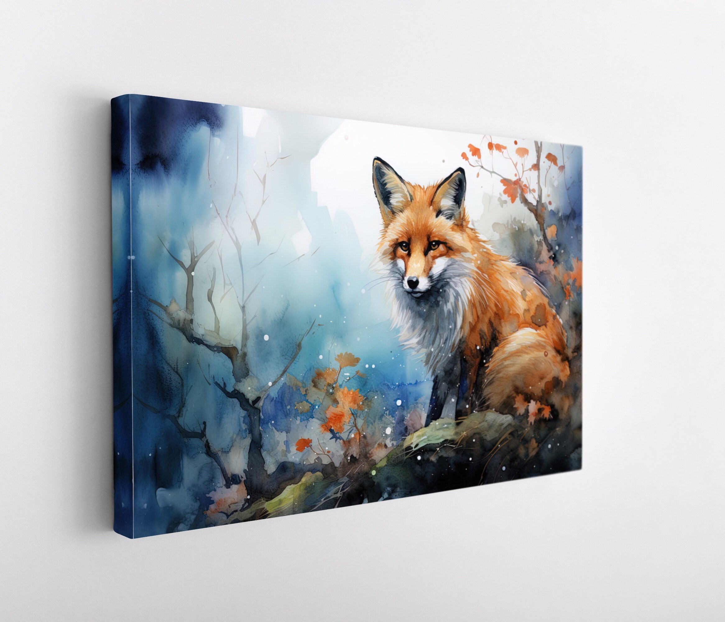 Red Fox Watercolor Painting Fox Wall Art Fox Home Decor - Etsy