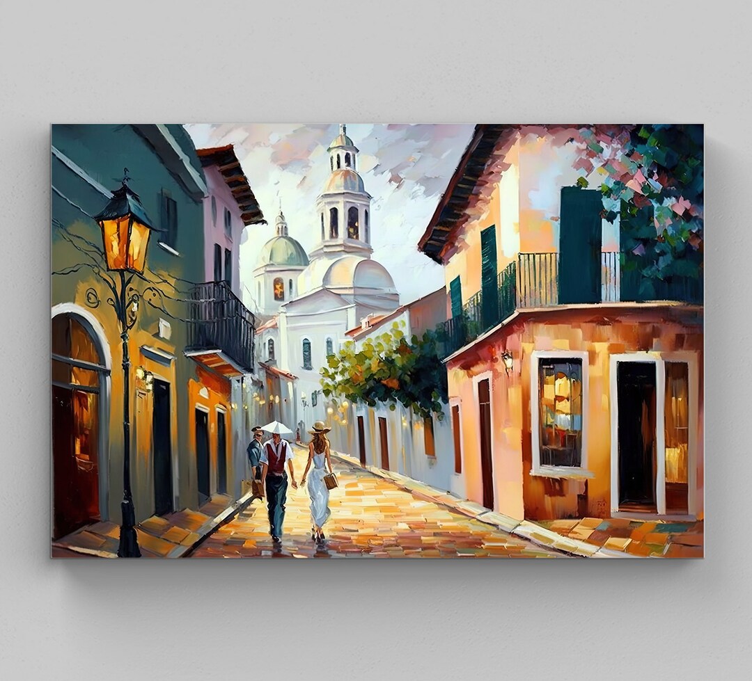 Puerto Rican Art San Juan Painting on Canvas Puerto Rico - Etsy