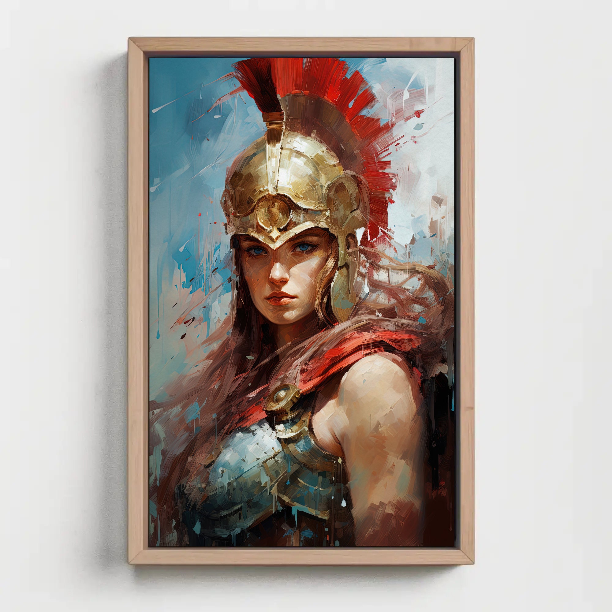 Athena Goddess Poster Greek Goddess of War Canvas Painting - Etsy