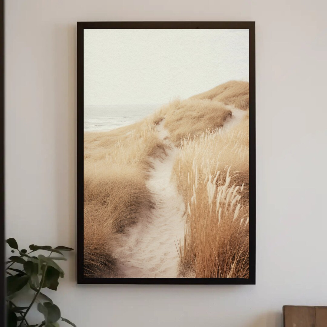 A Path Along Grassy Mountain Landscape Print, Living Room Decor, Print ...