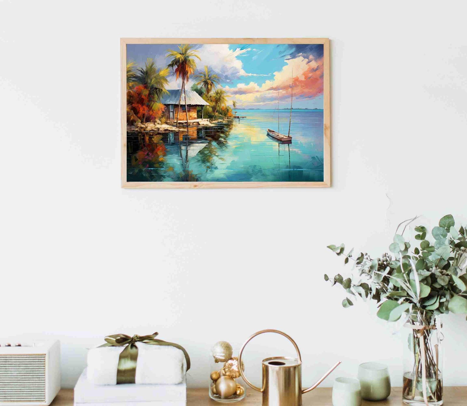 South Mexico Canvas Print, Tropical Seascape Painting - Etsy