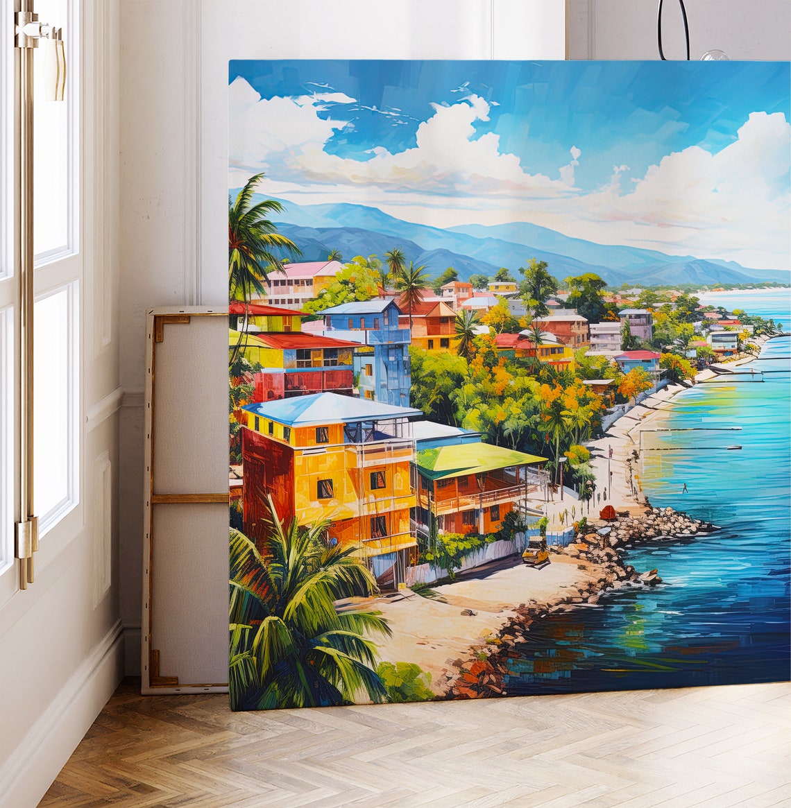 Kingston City Art Print, Kingston Jamaica Art, Jamaican Painting ...