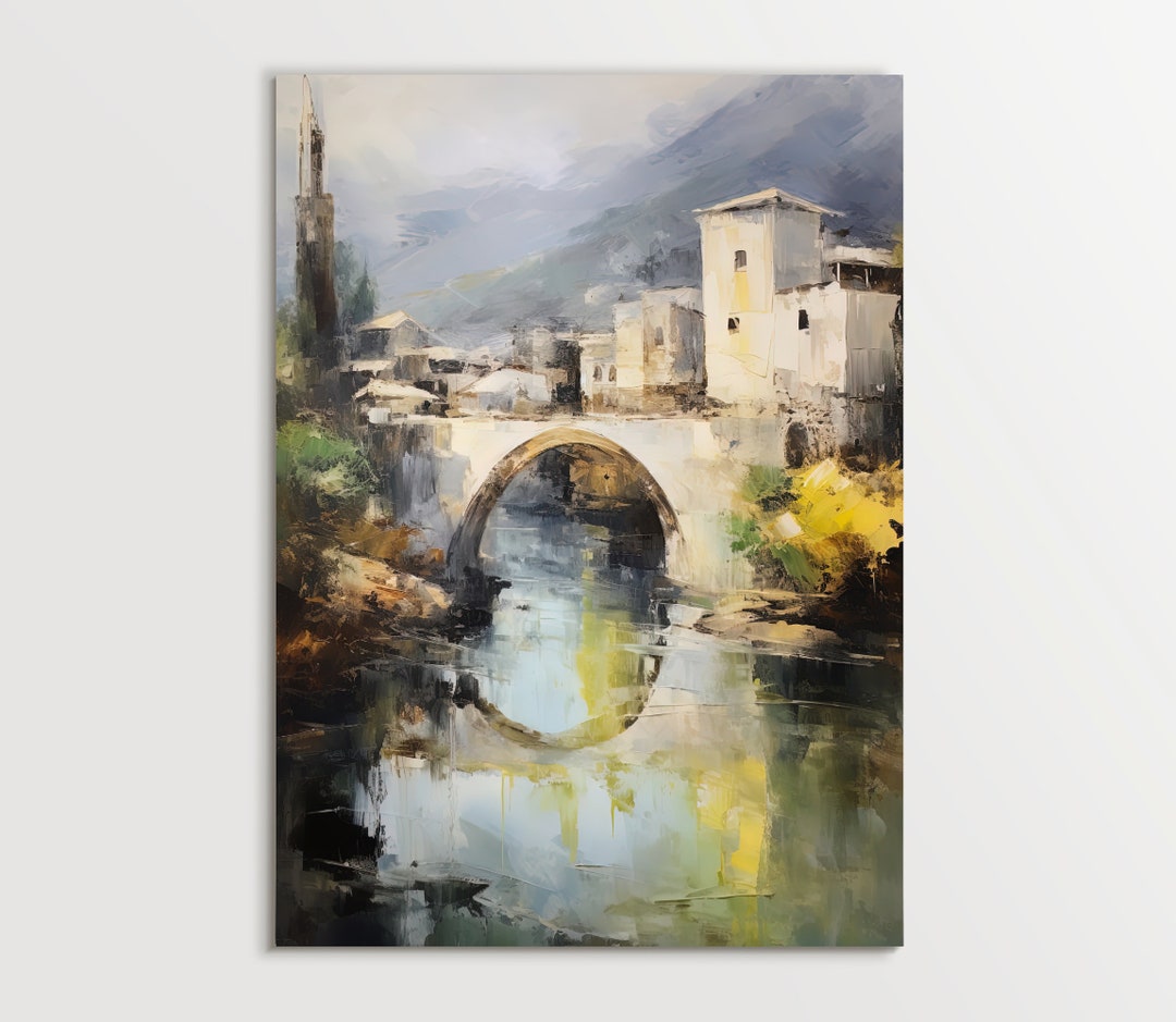 Bosnia Wall Art, Mostar Town Canvas, Mostar Photo, Mostar Poster Print ...