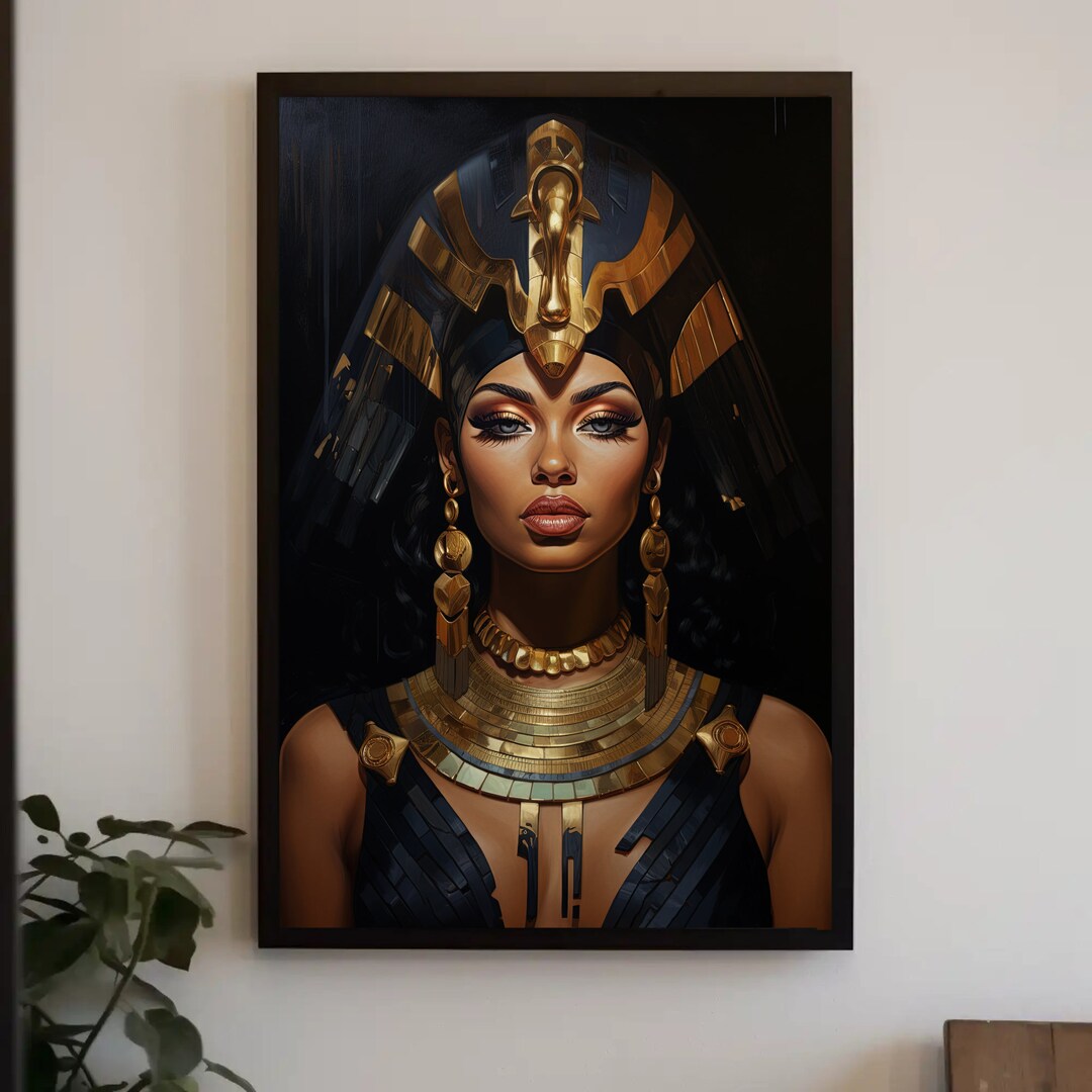 Queen Cleopatra Canvas Painting African American Art Black Woman Wall ...