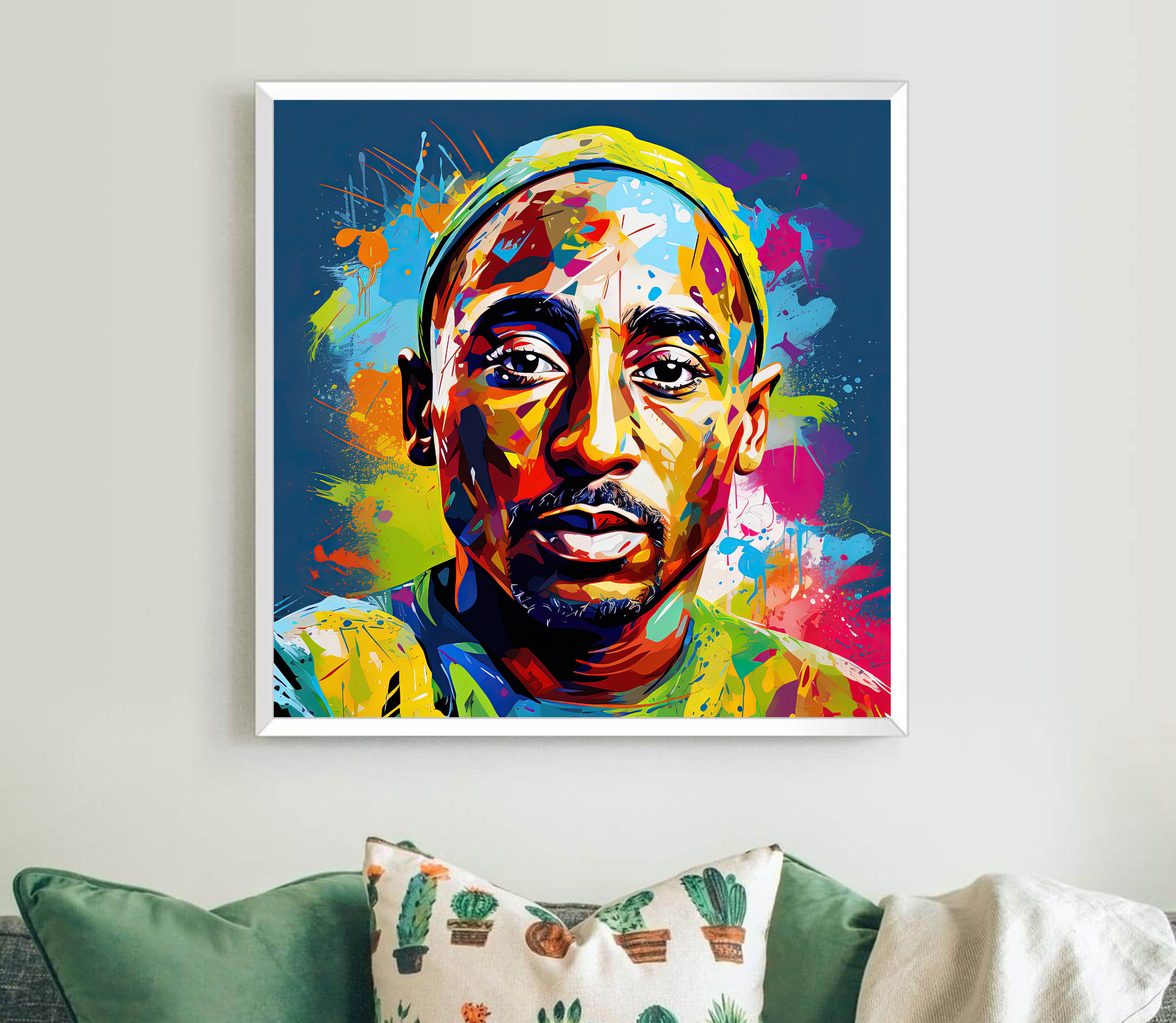 Tupac Pop Art Tupac Framed Poster Tupac Canvas Wall Art - Etsy