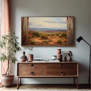 Desert Window Wall Art Desert Print Desert Painting Nature Wall Decor ...
