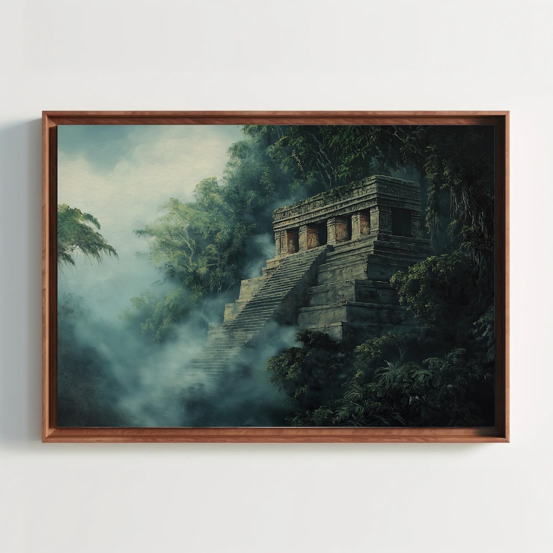 Jungle Ruins of Palenque Canvas Print | Ancient Mayan Wall Art ...