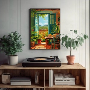 Puerto Rican Kitchen Print - Caribbean Wall Art Decor - Green Plants ...