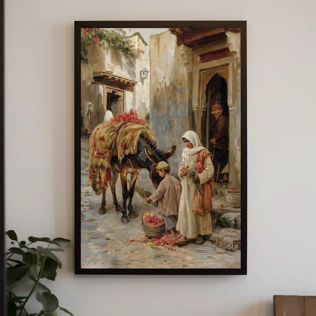 Arabian Street Wall Art, Canvas Print, Arab Wall Art, Arabic Painting ...