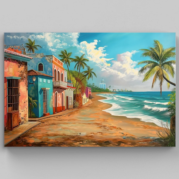 Puerto Rican Wall Art Canvas - Etsy