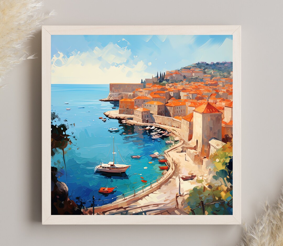 Dubrovnik Wall Art Croatia Travel Print Dubrovnik Large Canvas Art ...