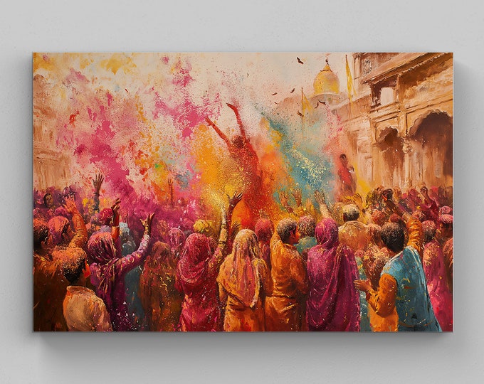 Holi Print - Indian Art - Indian Illustration - Holi Sketch - Colorful ...