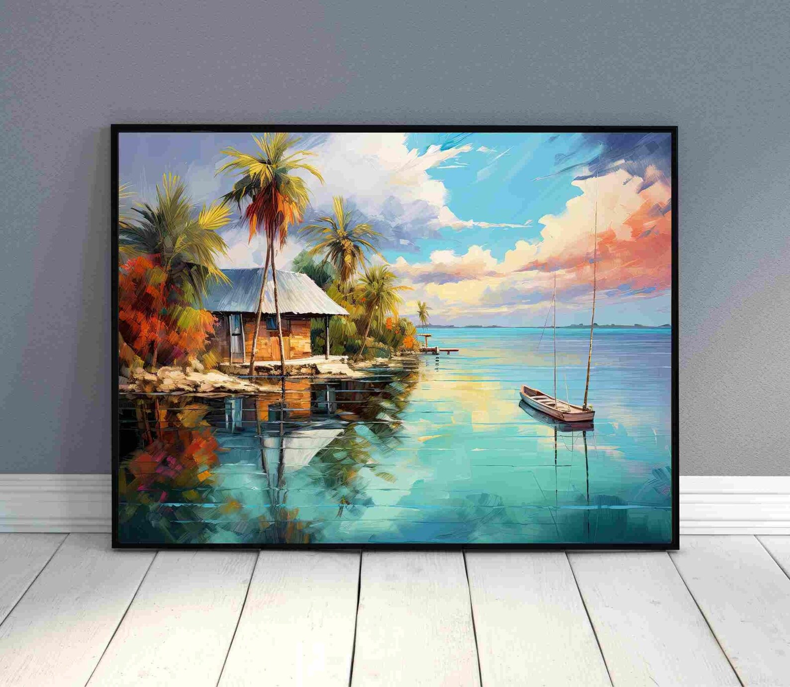 South Mexico Canvas Print, Tropical Seascape Painting - Etsy