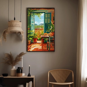 Puerto Rican Kitchen Print - Caribbean Wall Art Decor - Green Plants ...