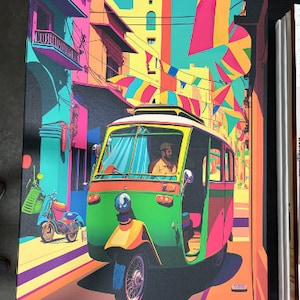 Pakistan Auto Rickshaw Print, Lahore Painting, Pakistan Wall Art ...