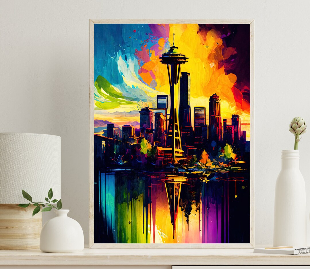 Seattle Wall Art, Seattle Canvas, Seattle Photo, Seattle Tower Poster ...