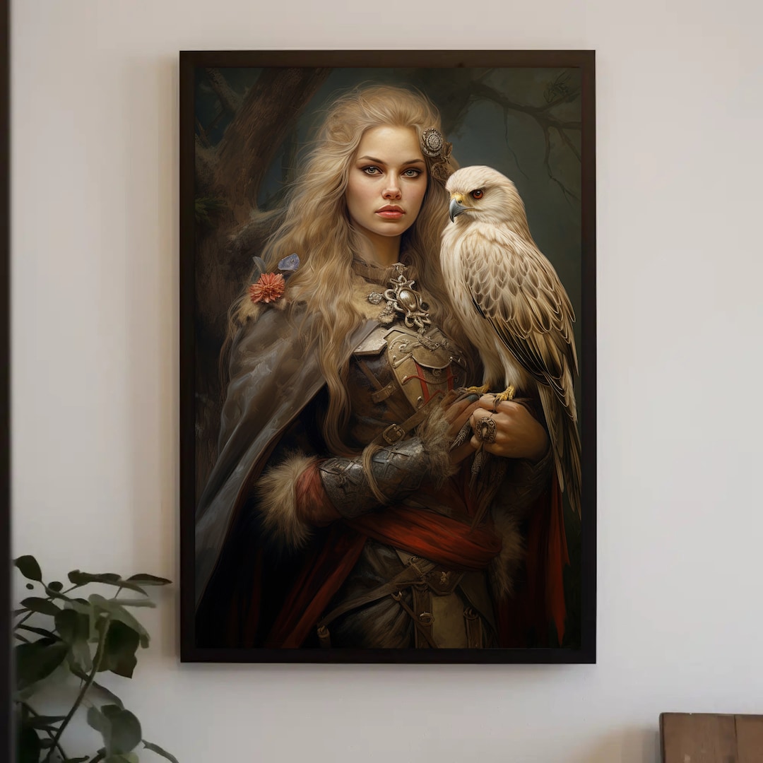 Freya Norse Goddess Portrait Canvas Art - Nordic Goddess of Love Beauty ...