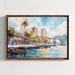Penang Island Malaysia Canvas Print, Framed Watercolor Painting, Scenic ...