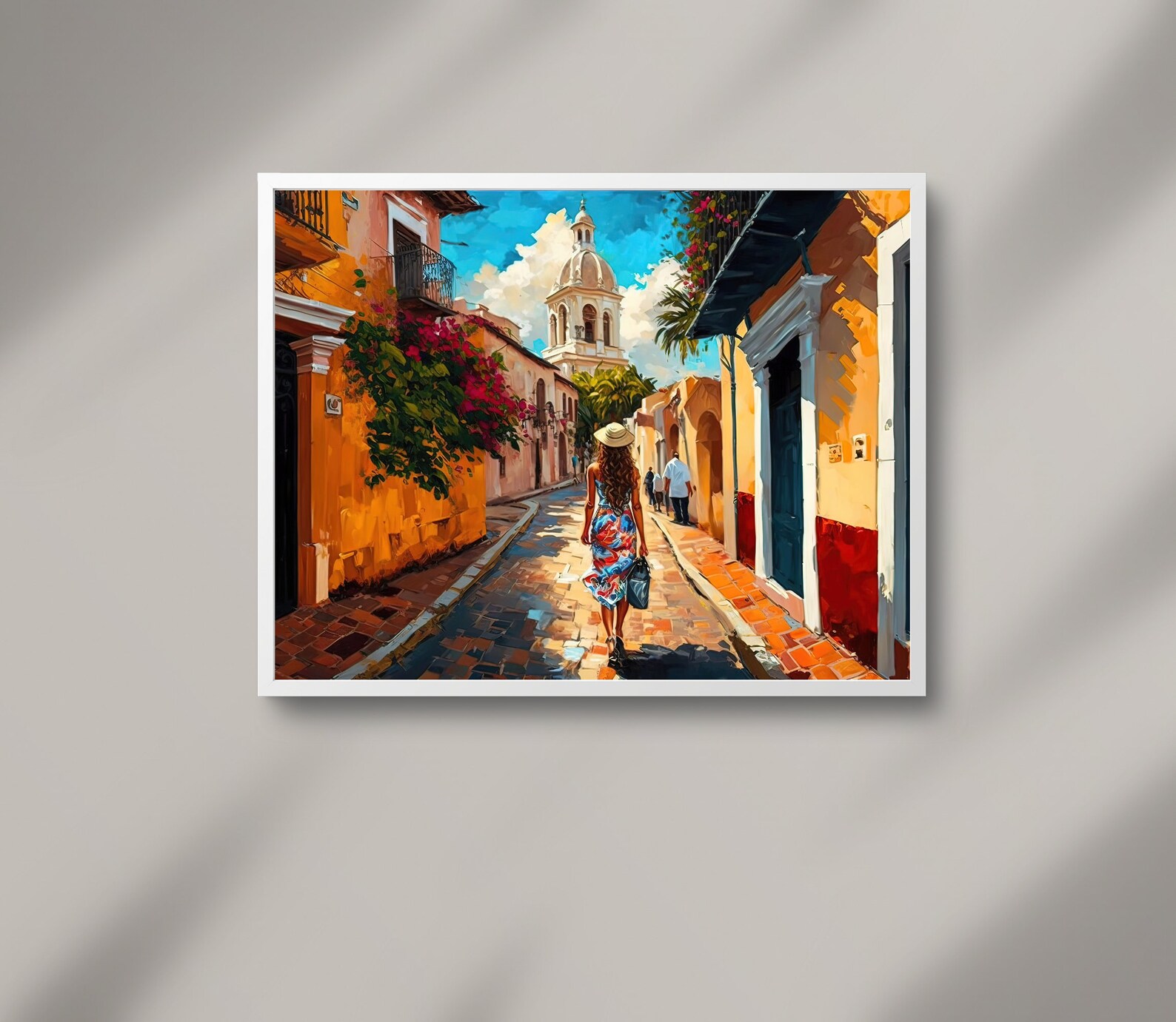 Dominican Republic Oil Painting Caribbean Art for Santo - Etsy