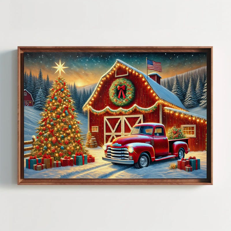 Rustic Red Truck - Etsy