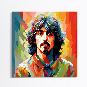 George Harrison Pop Art Canvas, George Harrison Framed Print, George ...