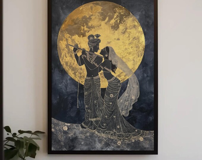 Modern Abstract Shiv Shakti Painting, Hindu Spiritual Wall Art, Indian ...