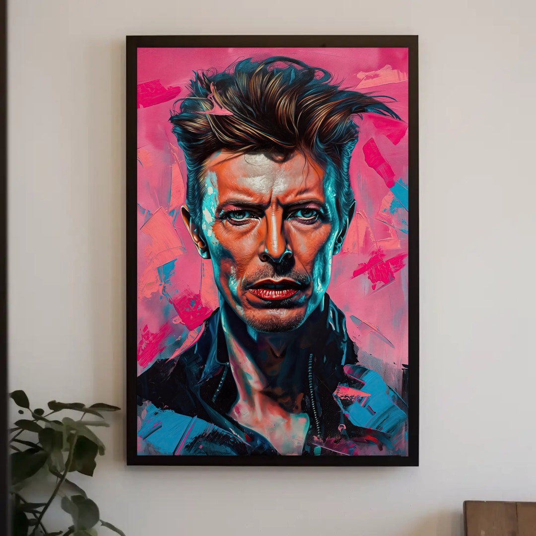 David Bowie Portrait Canvas Print, David Bowie Painting, David Bowie Canvas Wall Art, David ...