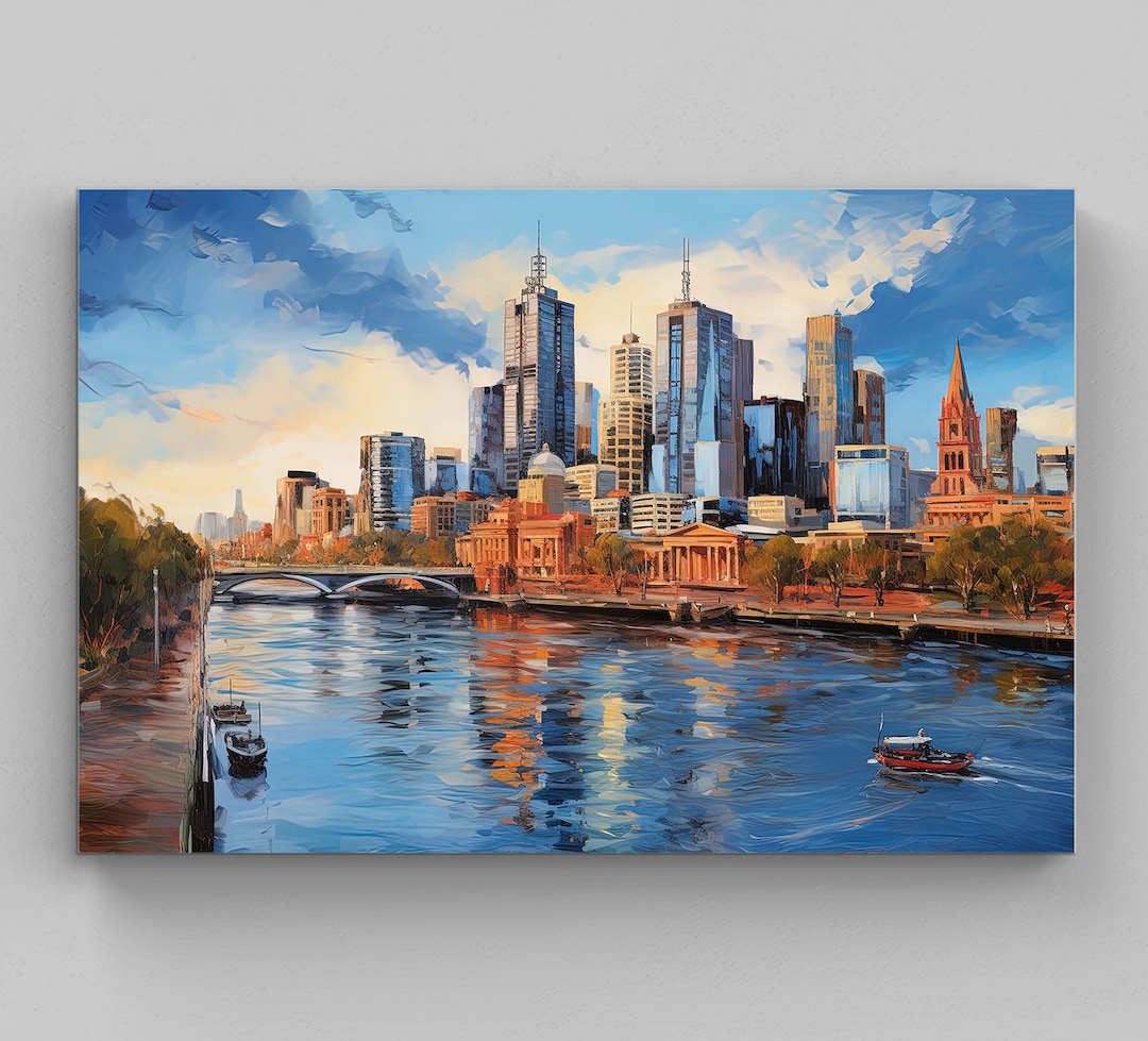 Melbourne Wall Art, Australia Art, Melbourne City Canvas Prints ...