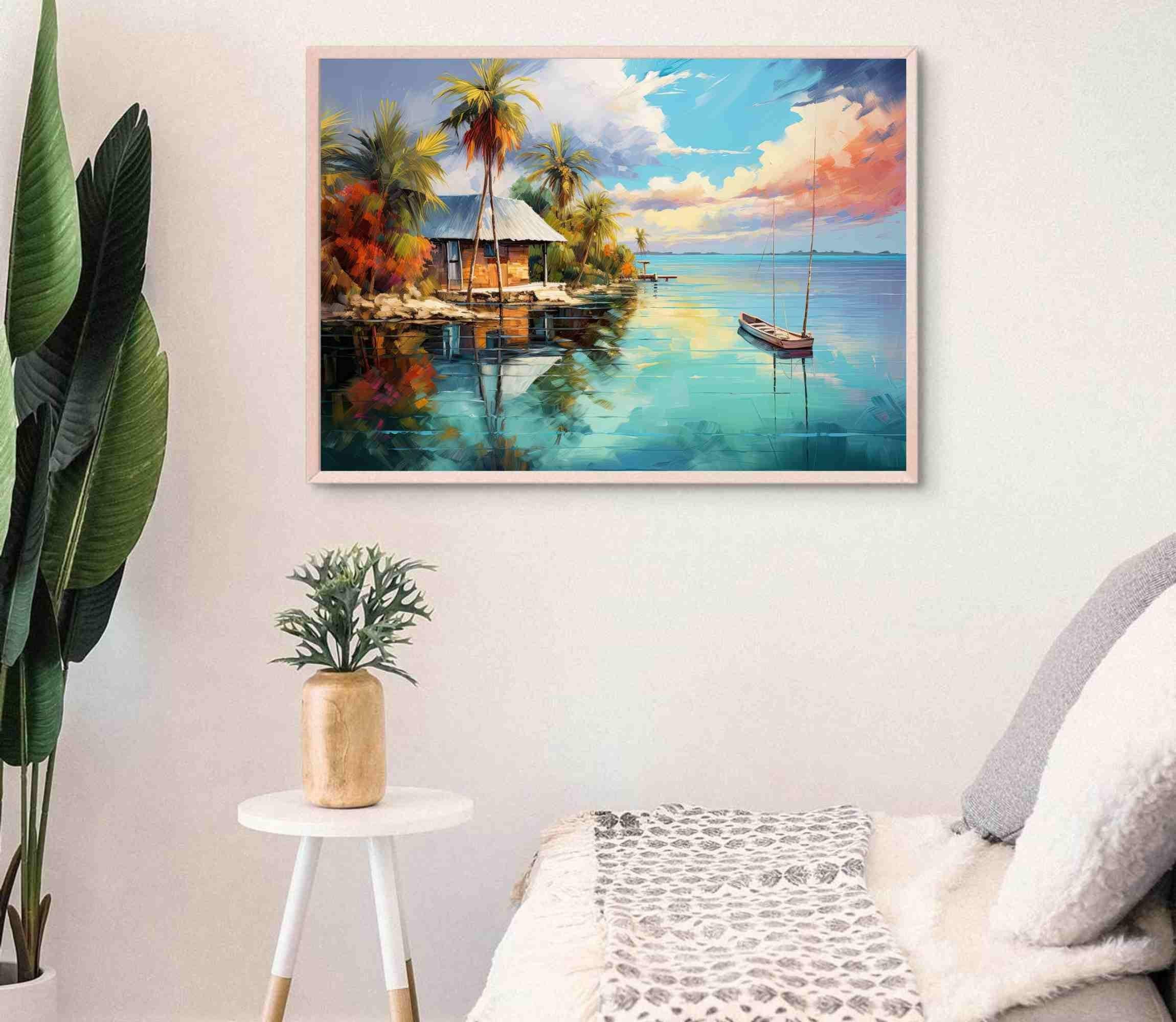 South Mexico Canvas Print, Tropical Seascape Painting - Etsy