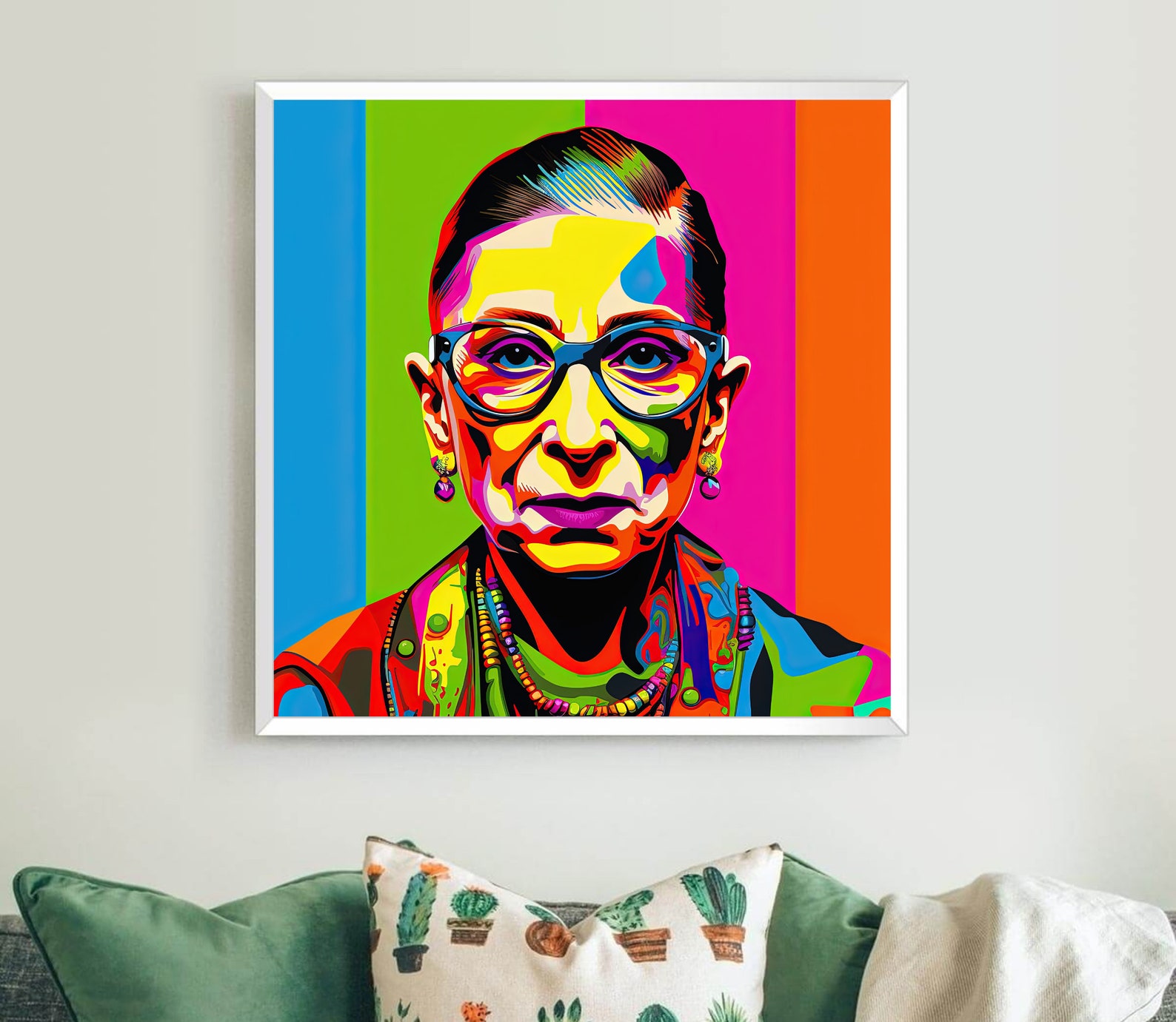 Ruth Bader Ginsburg Pop Art Canvas, Ruth Bader Ginsburg Framed Print ...