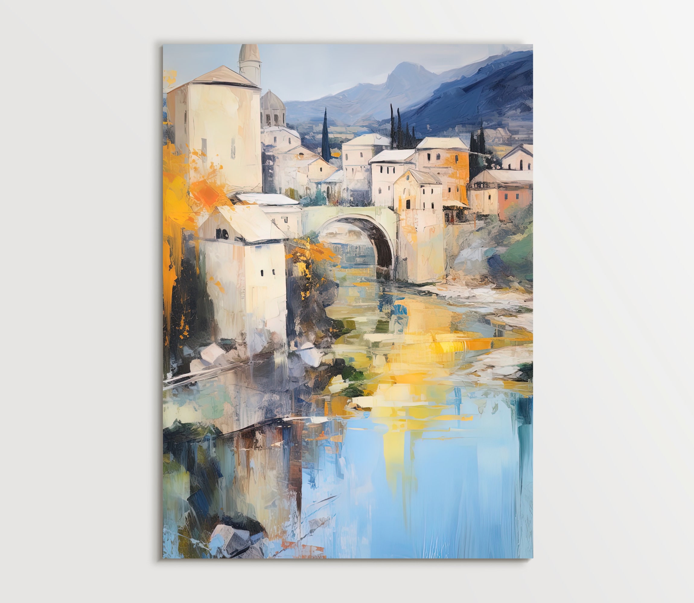 Mostar Wall Art, Mostar Bosnia Canvas and Poster Print , Mostar Photo ...
