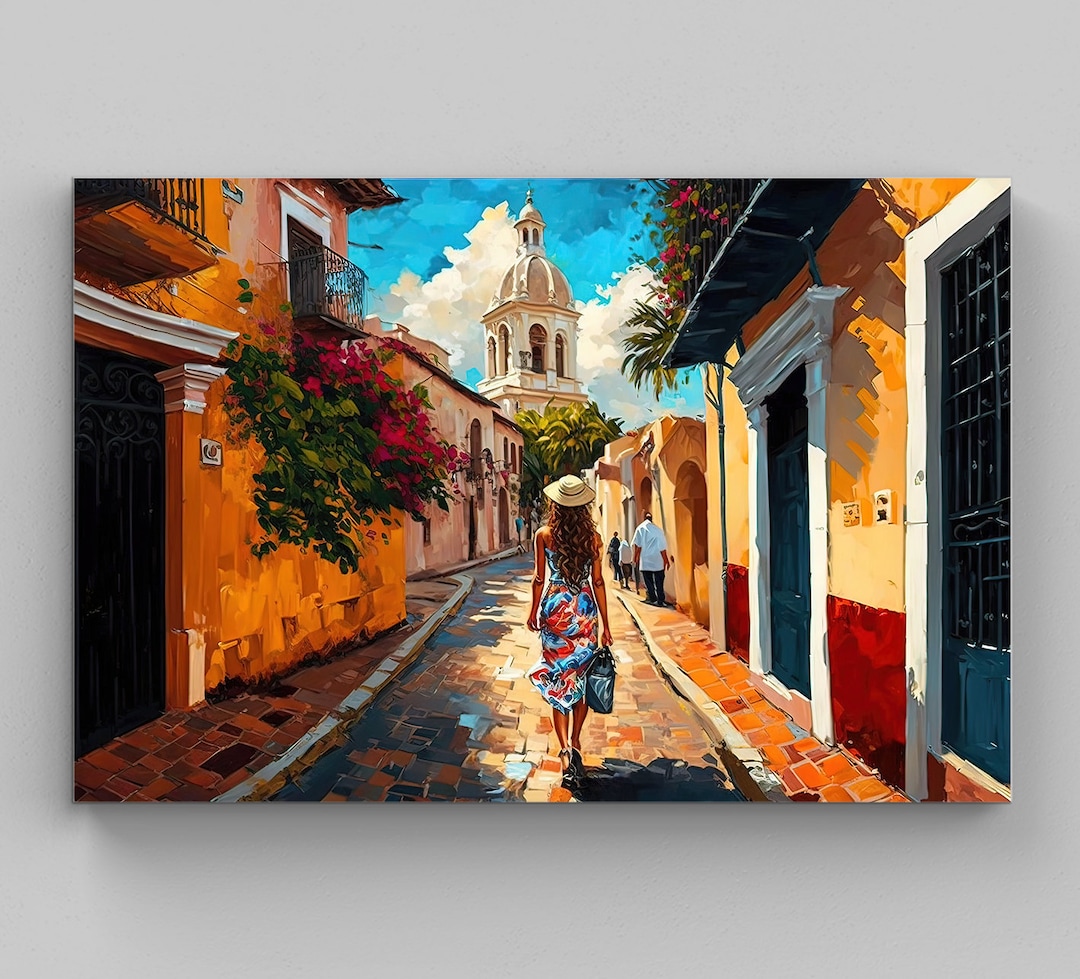 Dominican Republic Oil Painting - Caribbean Art for Santo Domingo Print ...