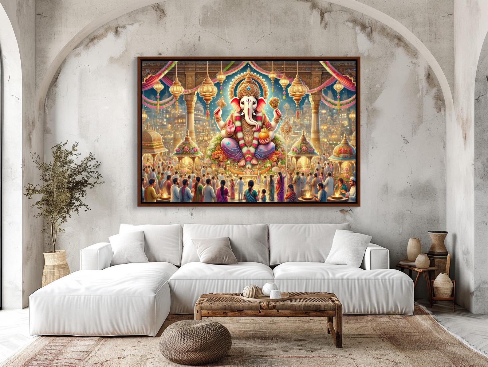 Ganesh Canvas Print | Hindu God, Indian Spiritual Art - Etsy España
