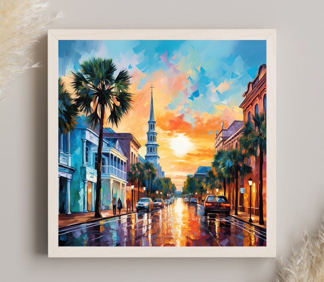 Art Print of Charleston South Carolina Canvas and Poster for Home Decor ...