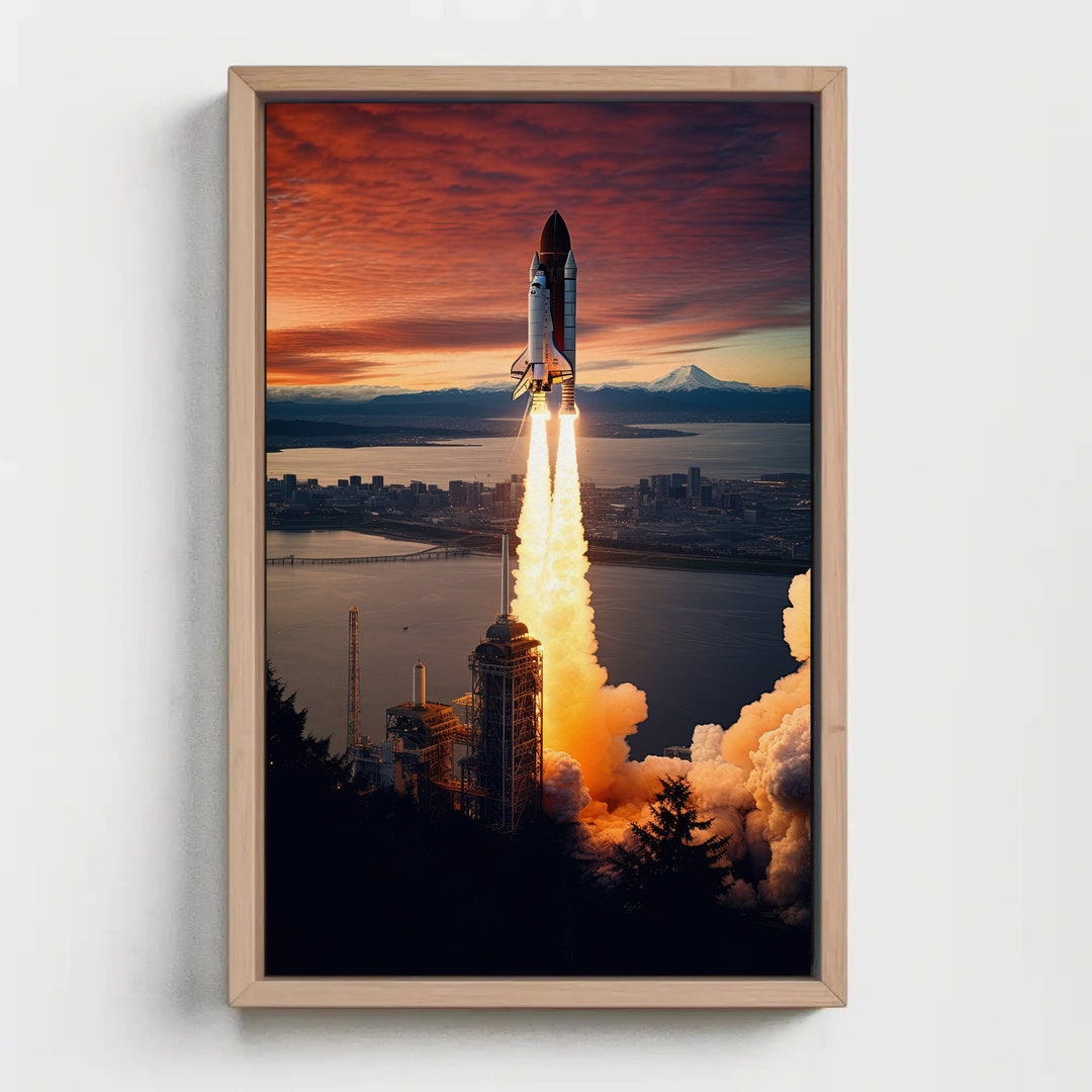 Orbital Wonder: Stunning Rocket Launch Art Print | Exclusive Space ...
