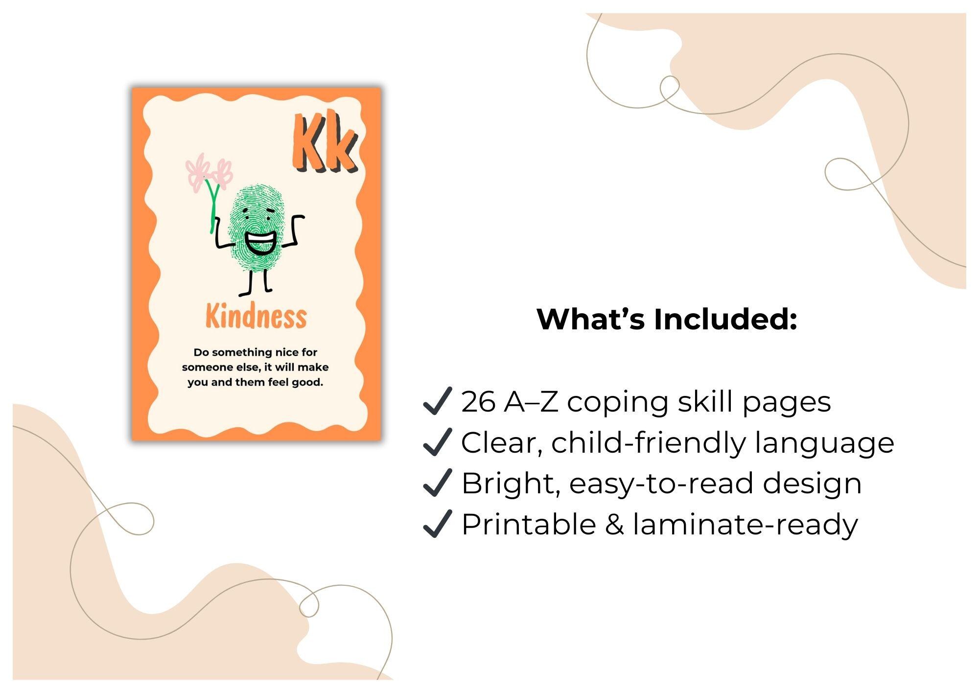 A-Z Coping Skills Chart – Classroom Calming Corner (PDF Download) - Etsy