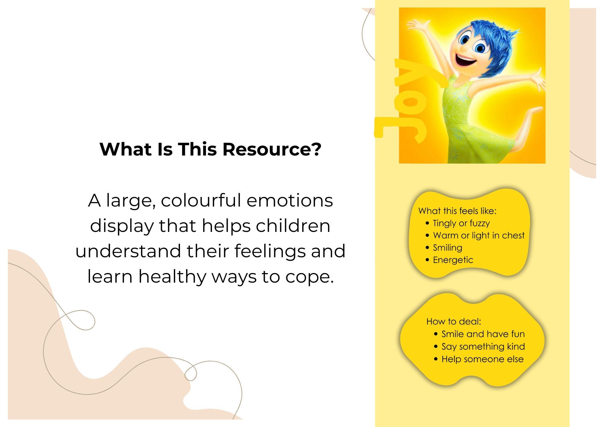 Emotions Display for Kids, Inside Out Feelings Poster, Emotional ...