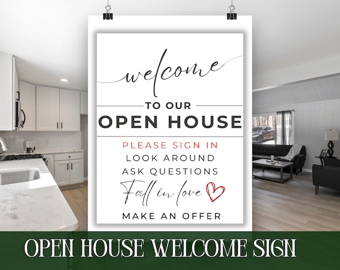 Welcome to Your New Home Display for Business Cards Open House Realtor ...