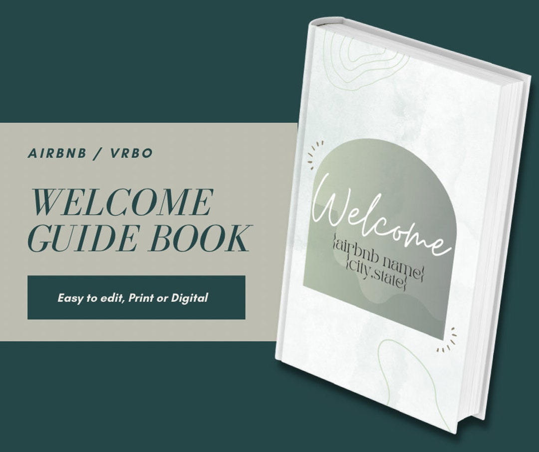 Airbnb & VRBO Welcome Book Template, Editable Rental Guidebook ...