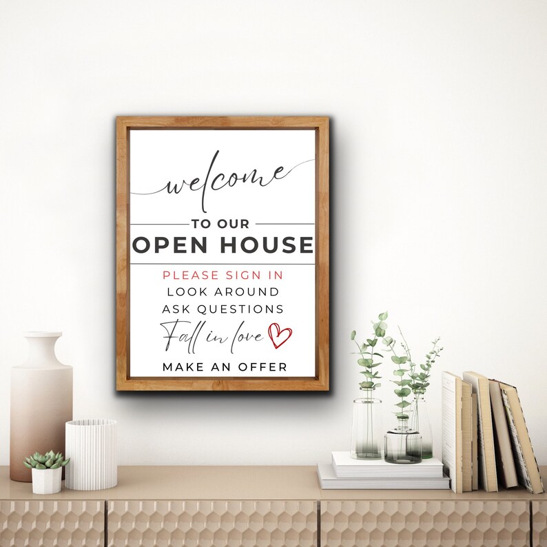 Printable Open House Welcome Sign: Modern Real Estate Flyer (digital ...